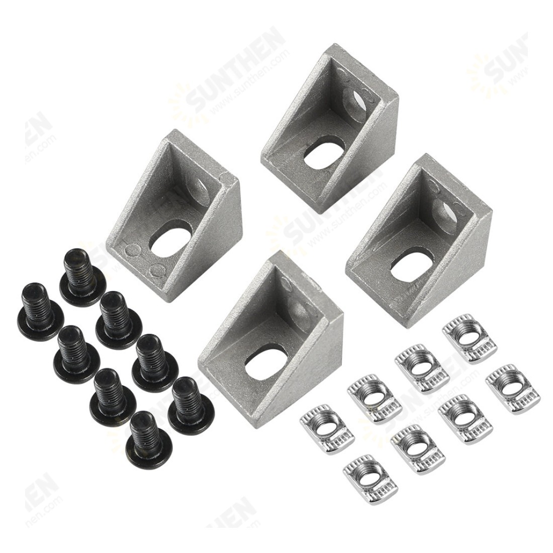 4Pcs 2020 Aluminum Profile Corner Angle Bracket Connector with Gasket ...