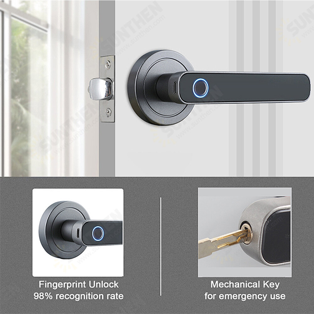 Smart Fingerprint Handle Door Lock Intelligent Anti-theft Door Lock ...