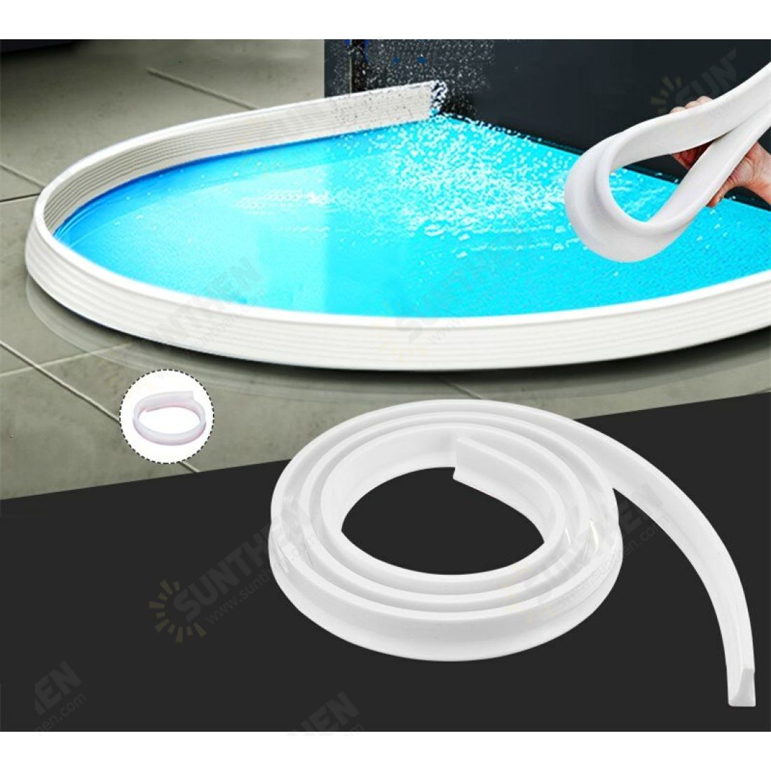 Flexible TPE Water Retaining Strip Bathroom Wet Dry Separation Shower ...