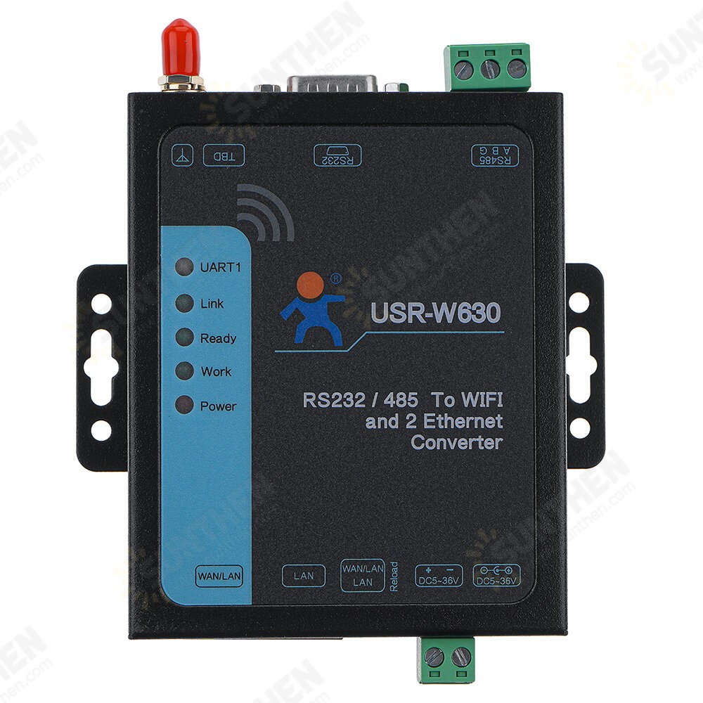 Dual Network Port WiFi Serial Server RS485/232 Serial Port to Wi-Fi ...