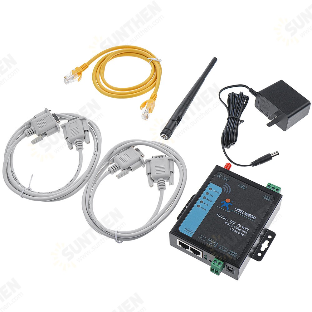 Dual Network Port WiFi Serial Server RS485/232 Serial Port to Wi-Fi ...