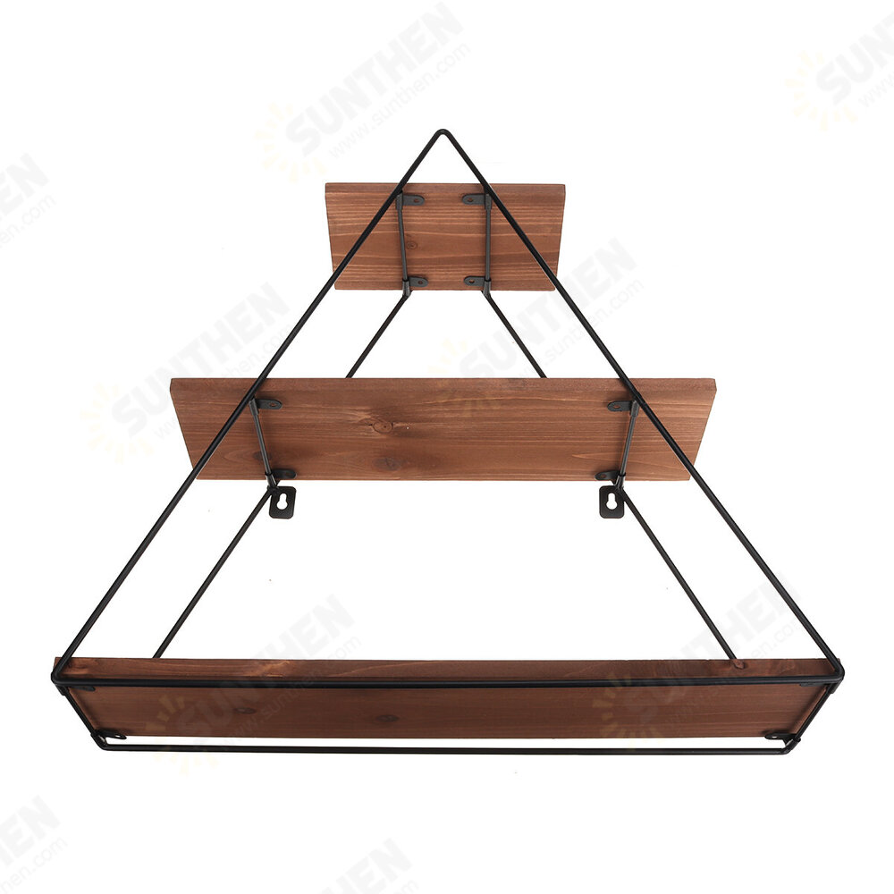 3-Tier Triangular Wall Mounted Shelf Floating Shelves Metal Display ...