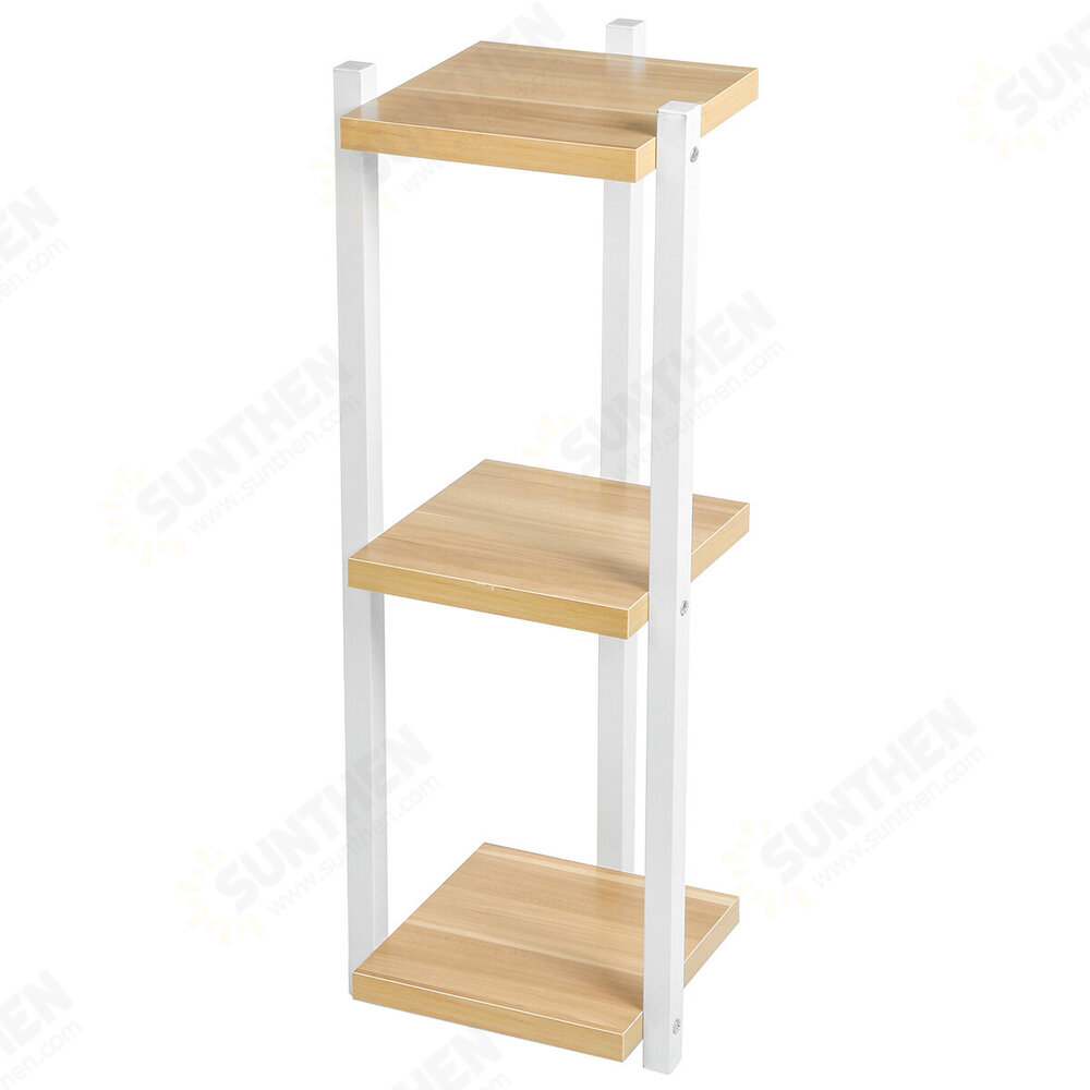 Wooden Nordic Flower Rack Floor Shelf Simple Living Room 2 Layers 3 ...