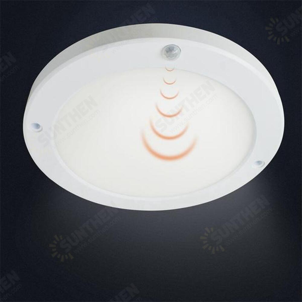18W LED Ultra Thin Round PIR Motion Sensor Panel Ceiling Light Human ...