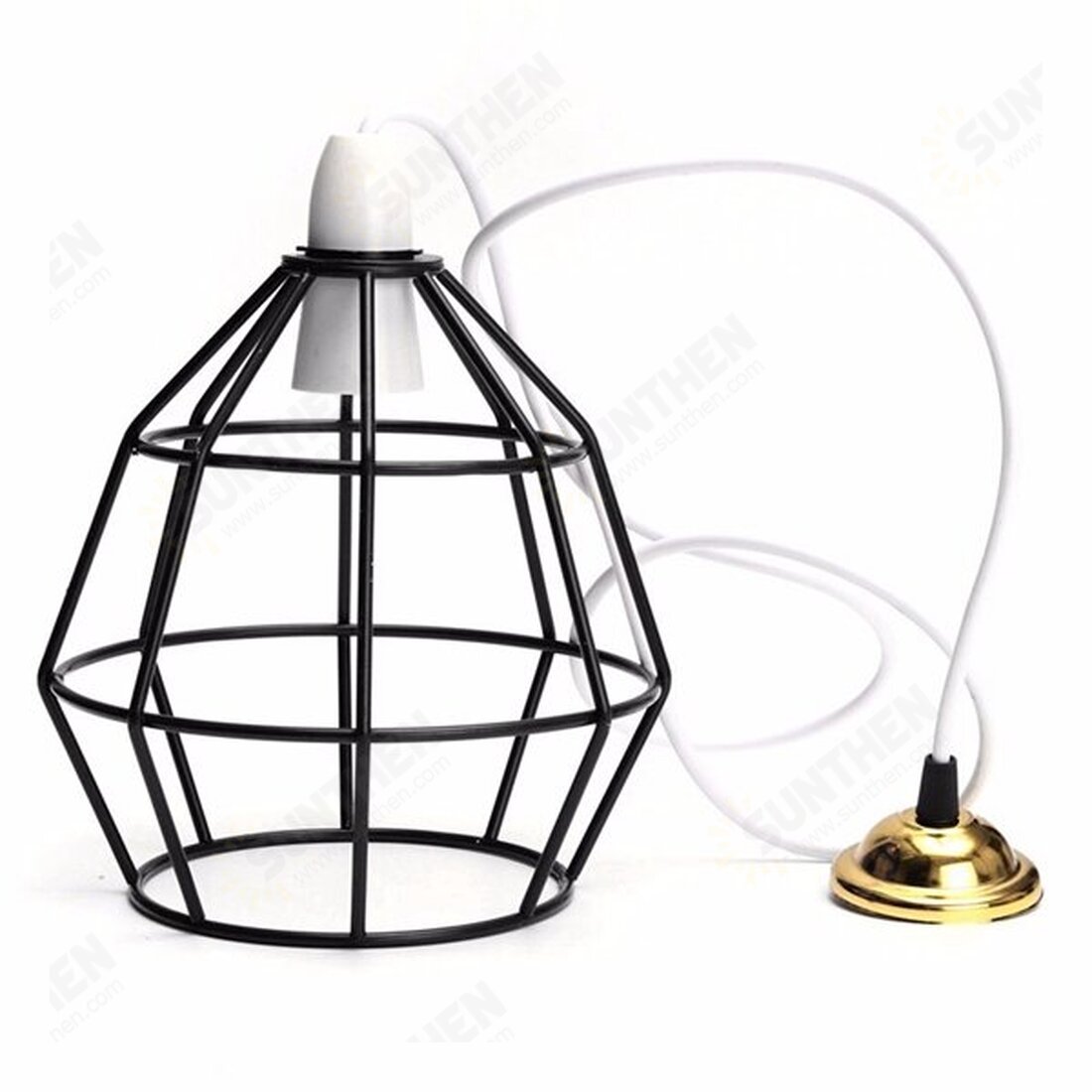 B22 Vintage Industrial Style Metal Cage Wire Frame Ceiling Pendant ...