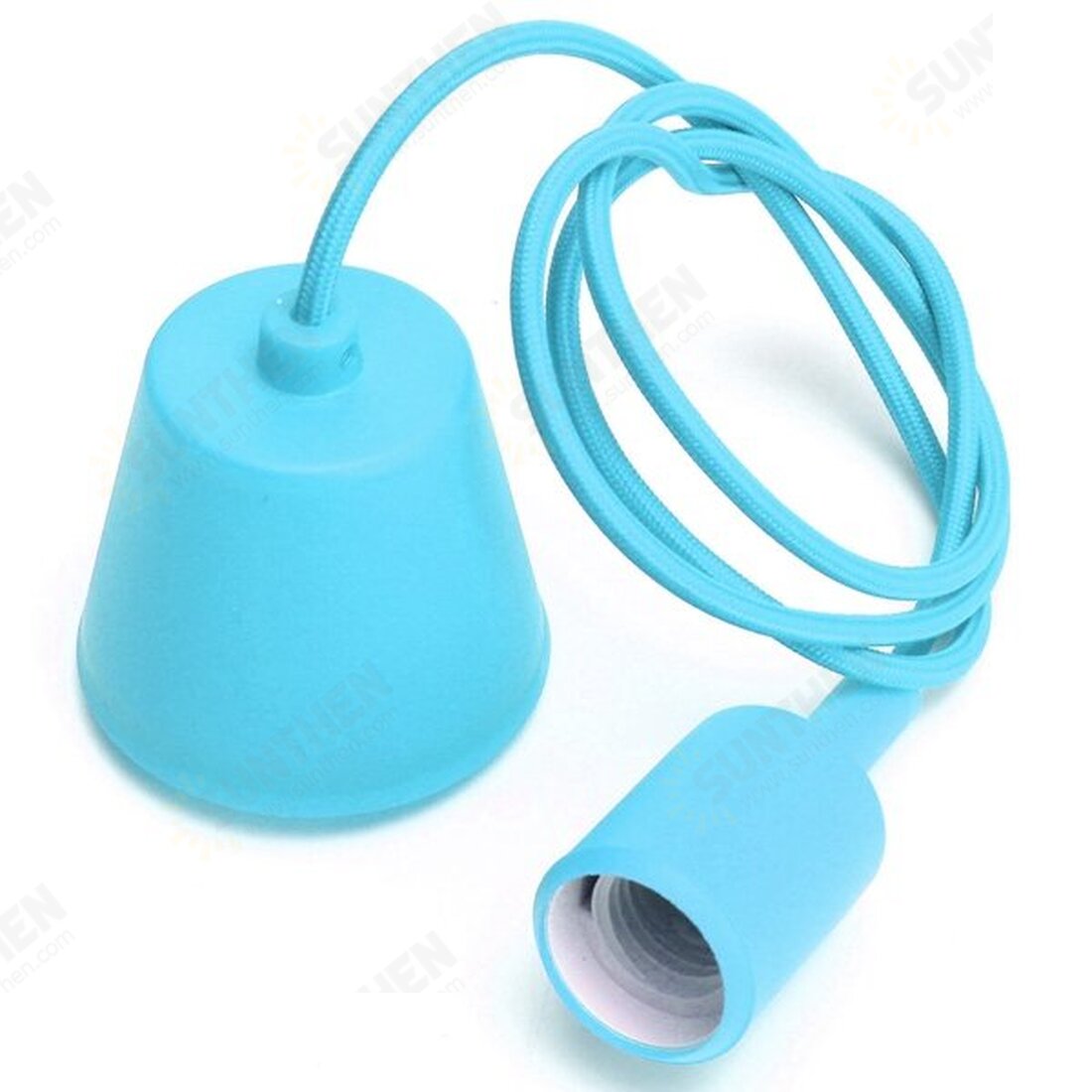E27/E26 Socket Colorful Silicone Ceiling Pendant Lamp Light Bulb Holder ...