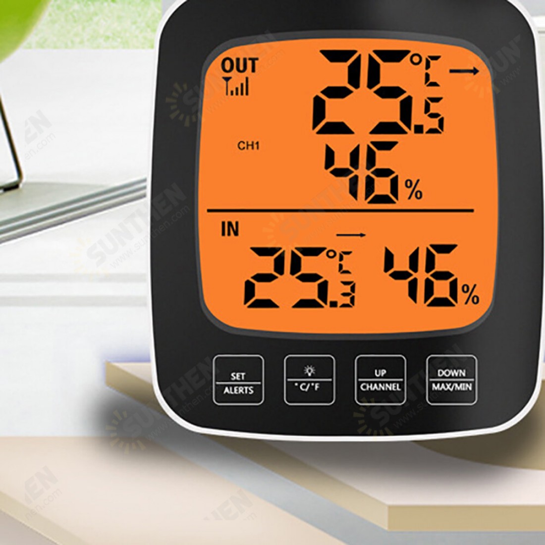 Large Screen Digital Indoor Outdoor Thermometer Hygrometer Temperature ...