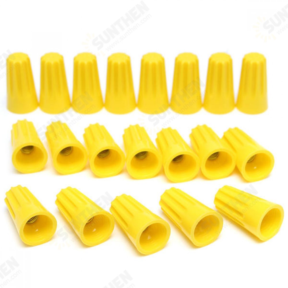 70Pcs Electrical Wire Twist Nut Connector Terminals Cap Spring Insert ...