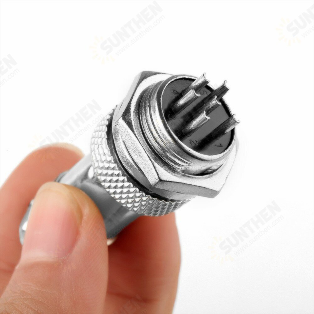 GX16-6 16mm 6 Pin Male & Female Wire Panel Connector Aviation Connector ...