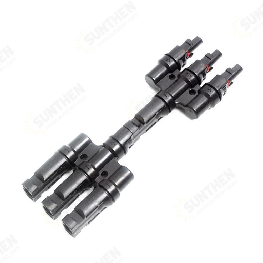 MC4 T-type 3 Branch Parallel Connector Solar Panel Adapter Photovoltaic ...