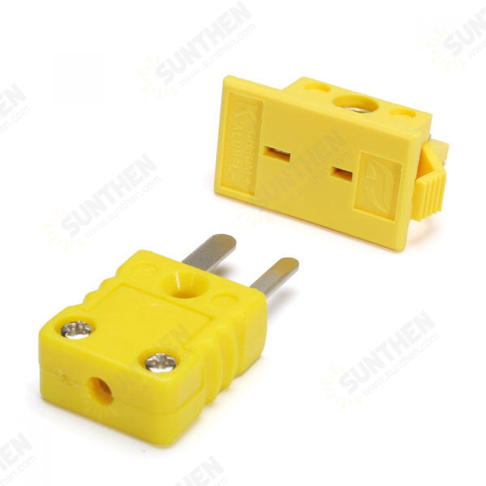 Panel Mount K-type Thermocouple Miniature Socket Plug Connector