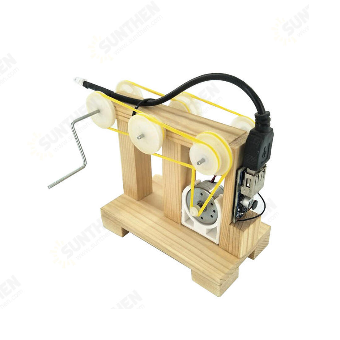DIY Hand Manual Crank Generator Kit Child Training Materials Motor ...