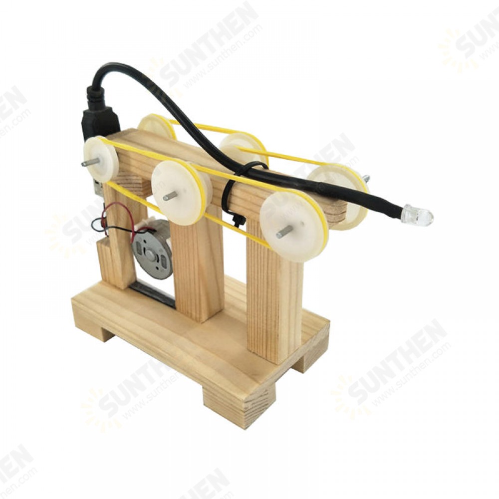 DIY Hand Manual Crank Generator Kit Child Training Materials Motor ...