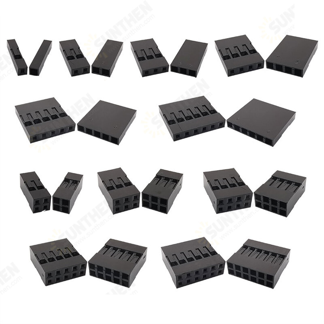 200Pcs 2.54mm Pitch JST SM Connector Kit 2/3/4/5Pin Male/Female Housing ...