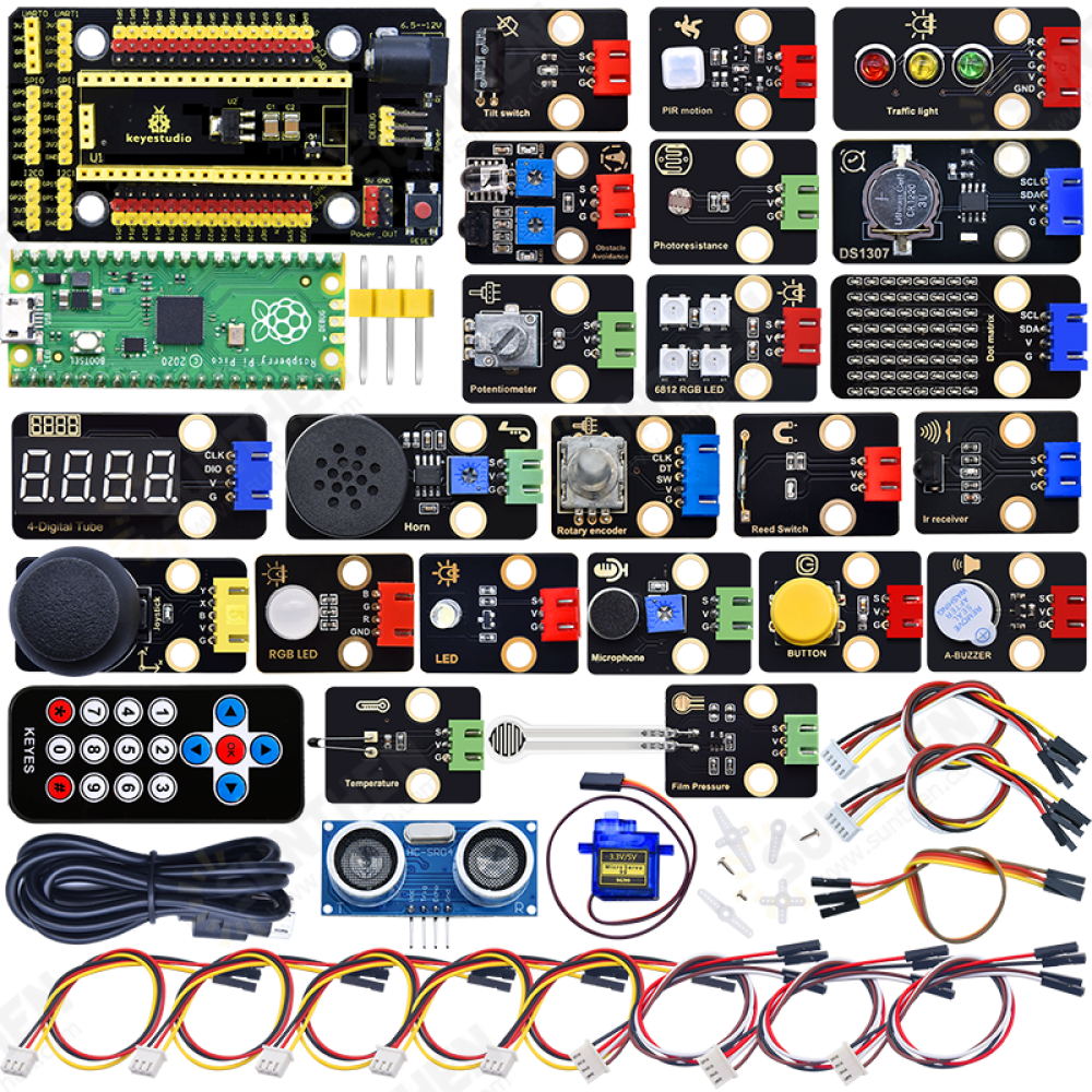 24 In 1 Sensor Kit Getting Started With Raspberry Pi Pico Development Board Basics Micropython