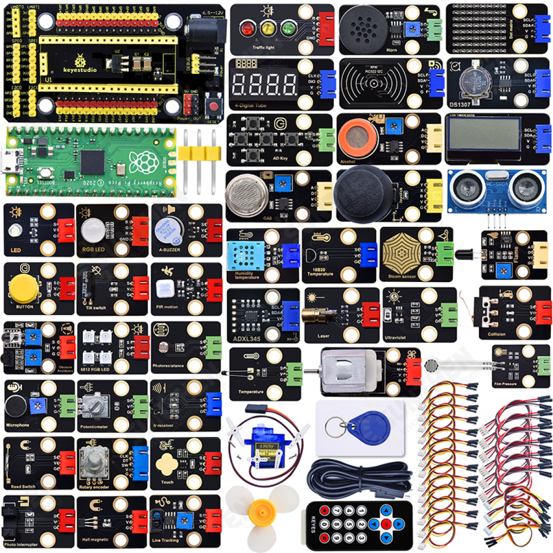 42 in 1 Sensor Kit Getting Started with Raspberry Pi Pico Development Board Basics MicroPython ...
