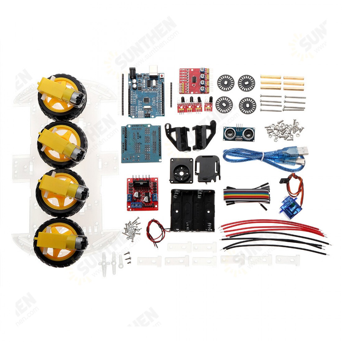 New Avoidance Tracking Motor Smart Robot Car Chassis Kit Speed Encoder ...