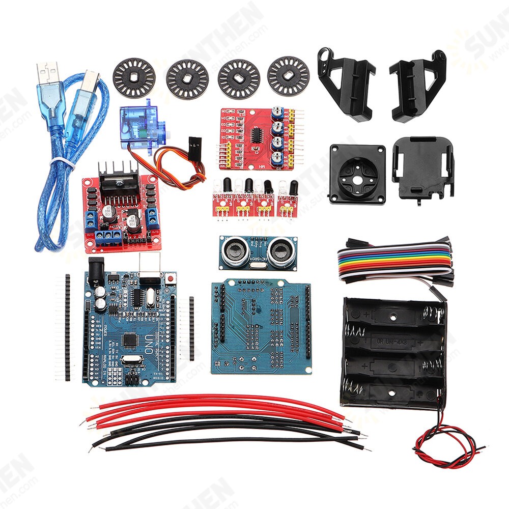 New Avoidance Tracking Motor Smart Robot Car Chassis Kit Speed Encoder ...
