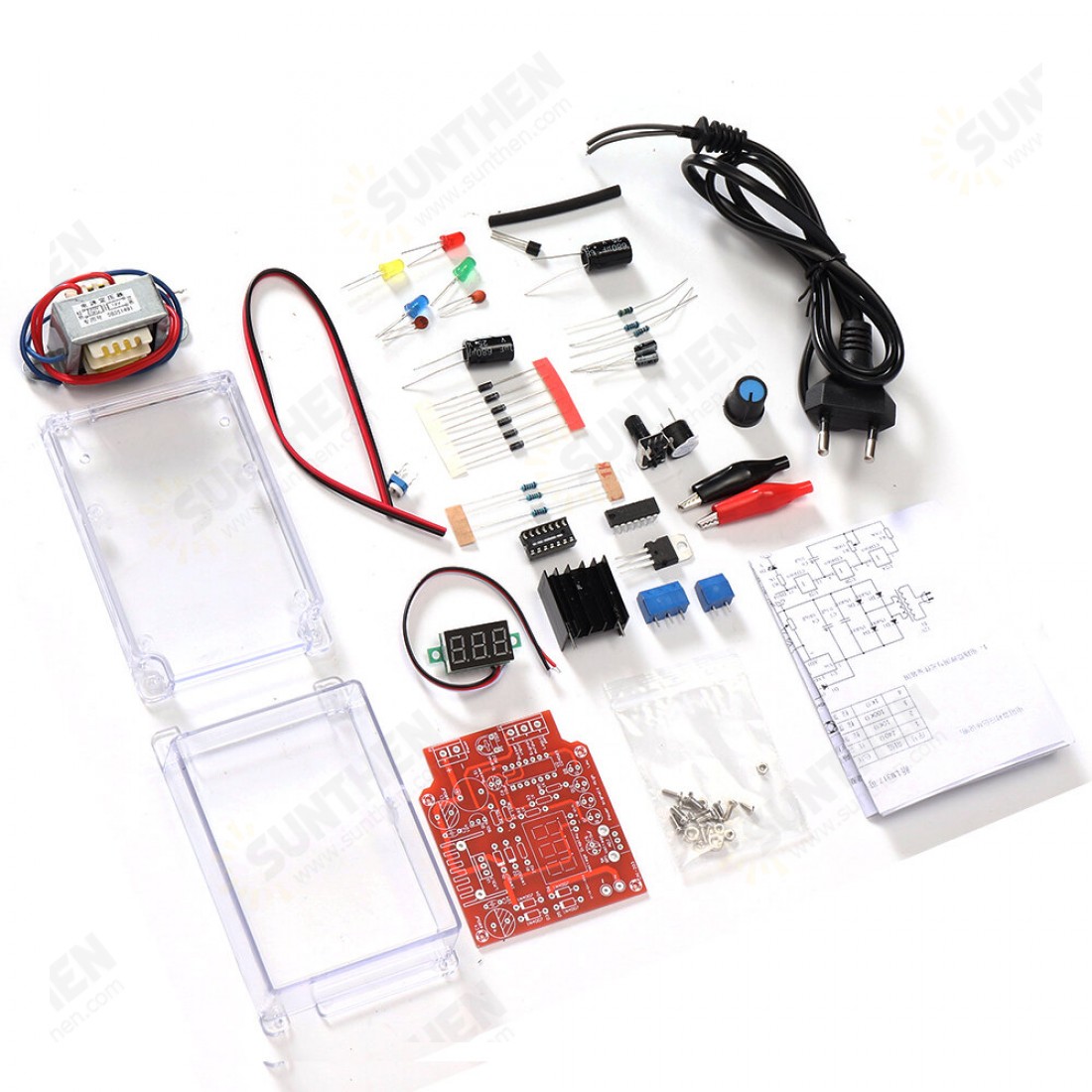 New LM317 Adjustable DC Power Supply DIY Electronic Kit Set 220V/110V ...