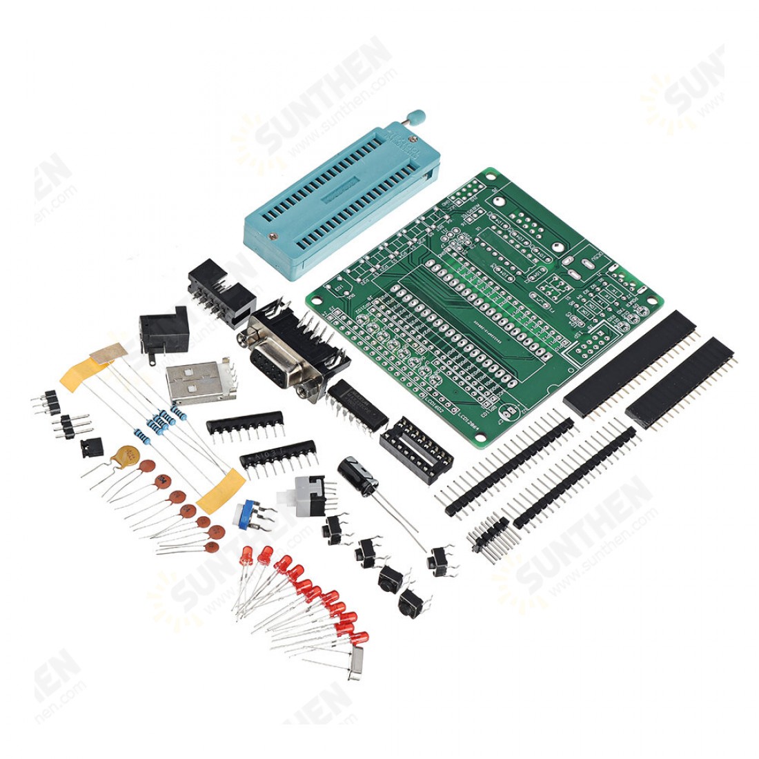 STC89C52 DIY Learning Board Kit Suit The Parts 51/AVR Microcontroller Development Board Learning ...