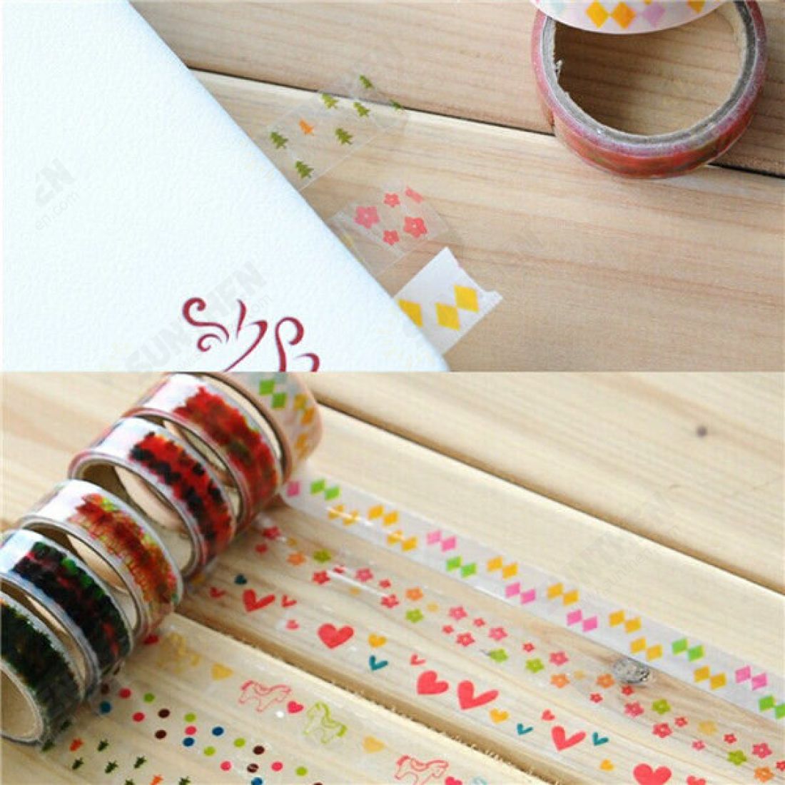 1.5cmx5m Cartoon Color Decor Adhesive Sticky Tape Kids Gift Photo Tape