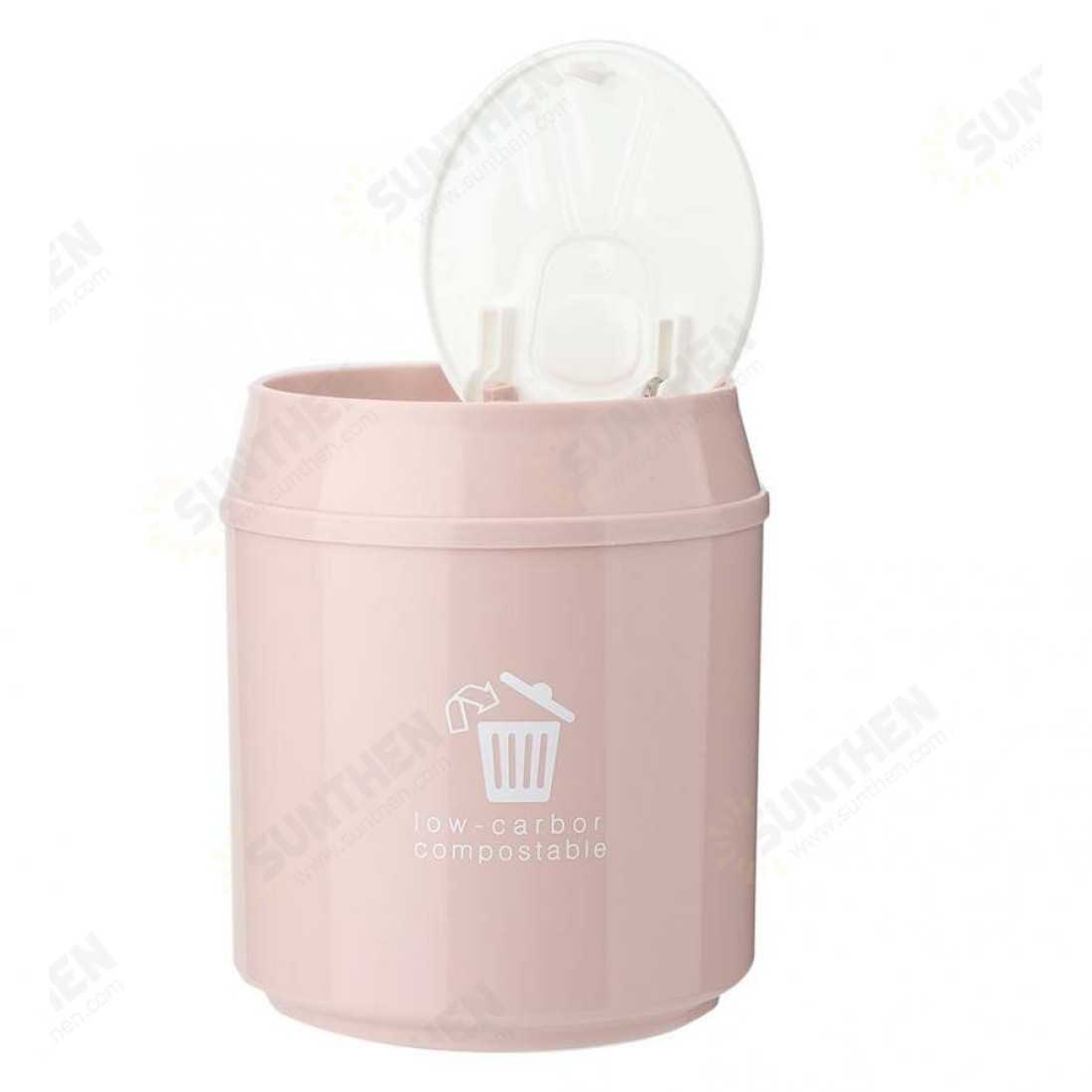 Plastic Small Waste Bin Cute Mini Trash Can Desktop Trash Basket Table ...