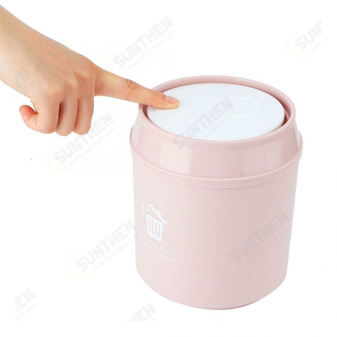 Plastic Small Waste Bin Cute Mini Trash Can Desktop Trash Basket Table ...