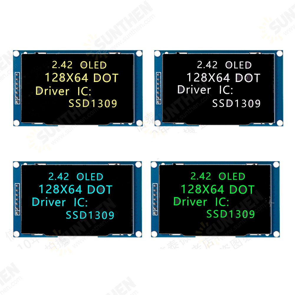 2.42 inch 7PIN OLED Display LCD Screen Module Resolution 128*64 SPI/IIC ...