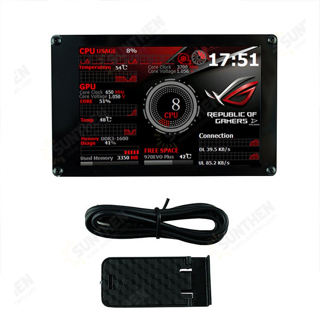 3.5 Inch IPS Monitor Screen AX206 LCD Display with RGB Breathing Light ...