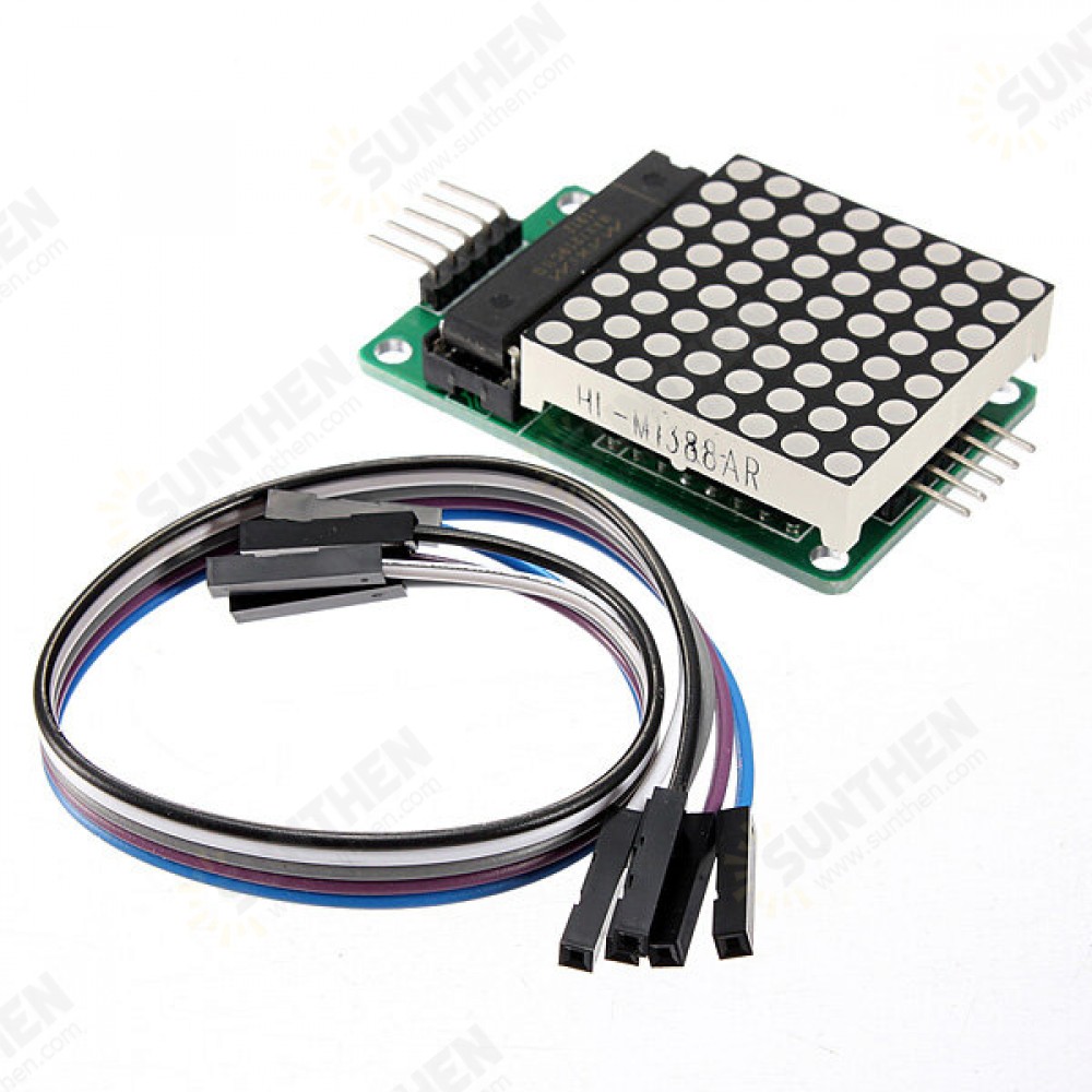 MAX7219 Dot Matrix MCU LED Display Control Module Kit With Dupont Cable