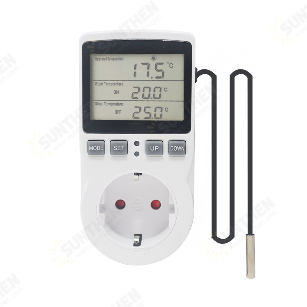 KT3100 Multi-Function Thermostat Temperature Controller Socket Outlet With Timer Switch 16A 220V ...