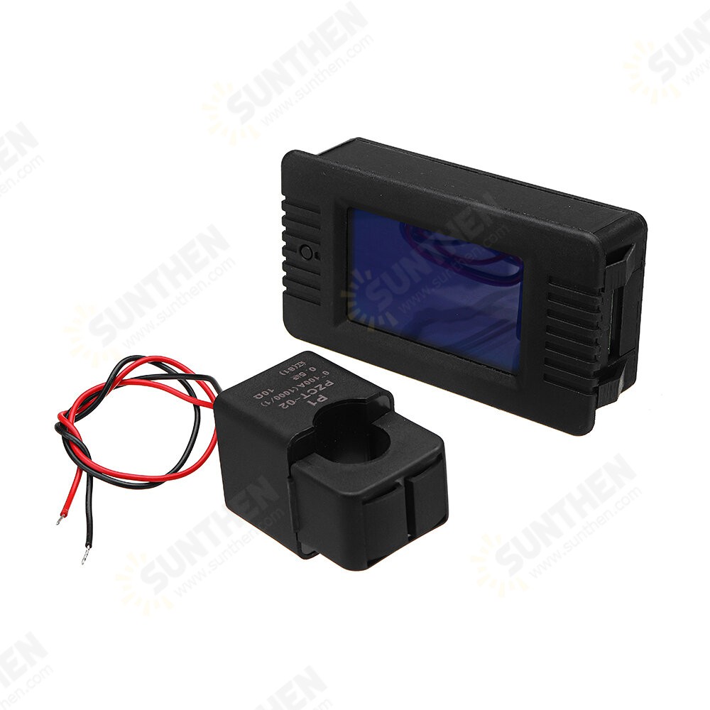 022 Open and Close CT 100A AC Digital Display Power Monitor Meter ...