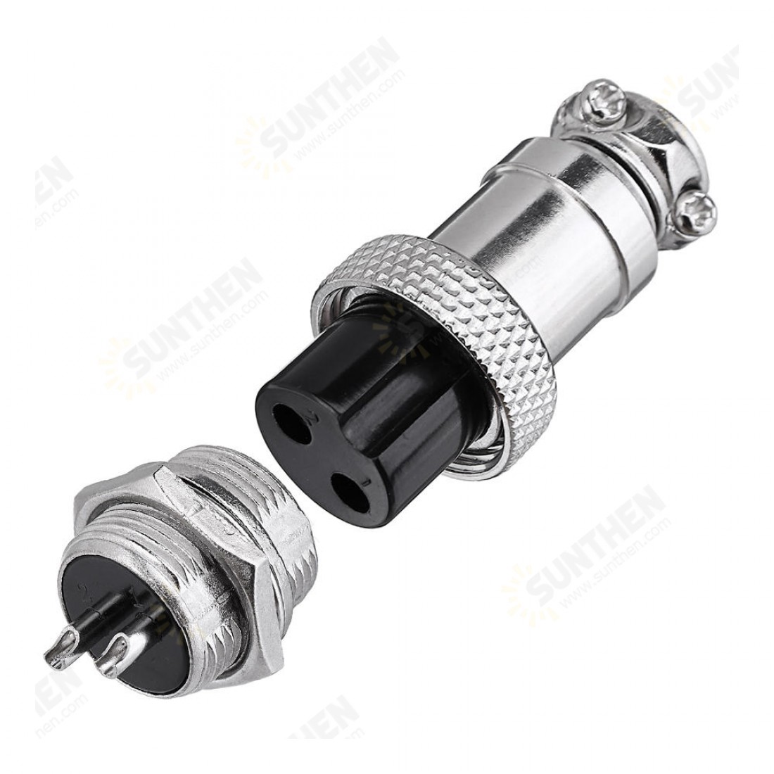 10pcs GX16-2 Pin Male And Female Diameter 16mm Wire Panel Connector ...