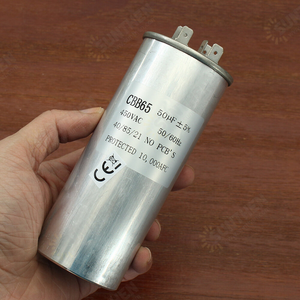 15-50uF Motor Capacitor CBB65 450VAC Air Conditioner Compressor Start ...