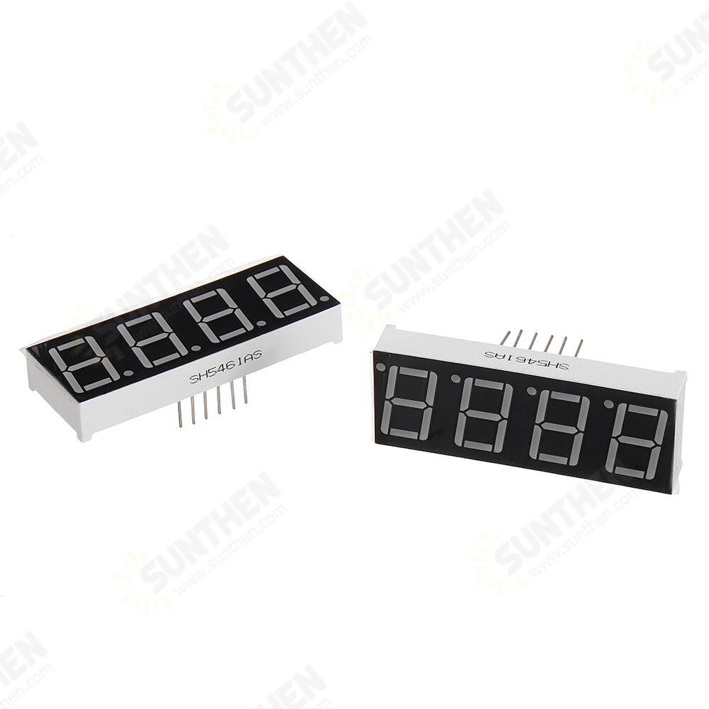 2Pcs 5461AS 0.56 inch LED Digital Tube Four-digit Common Cathode Bright ...