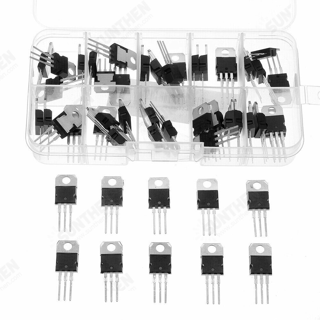 50pcs Transistor To 220 Power Transistor Assortment Kit Three Pin Transistors Voltage Regulator