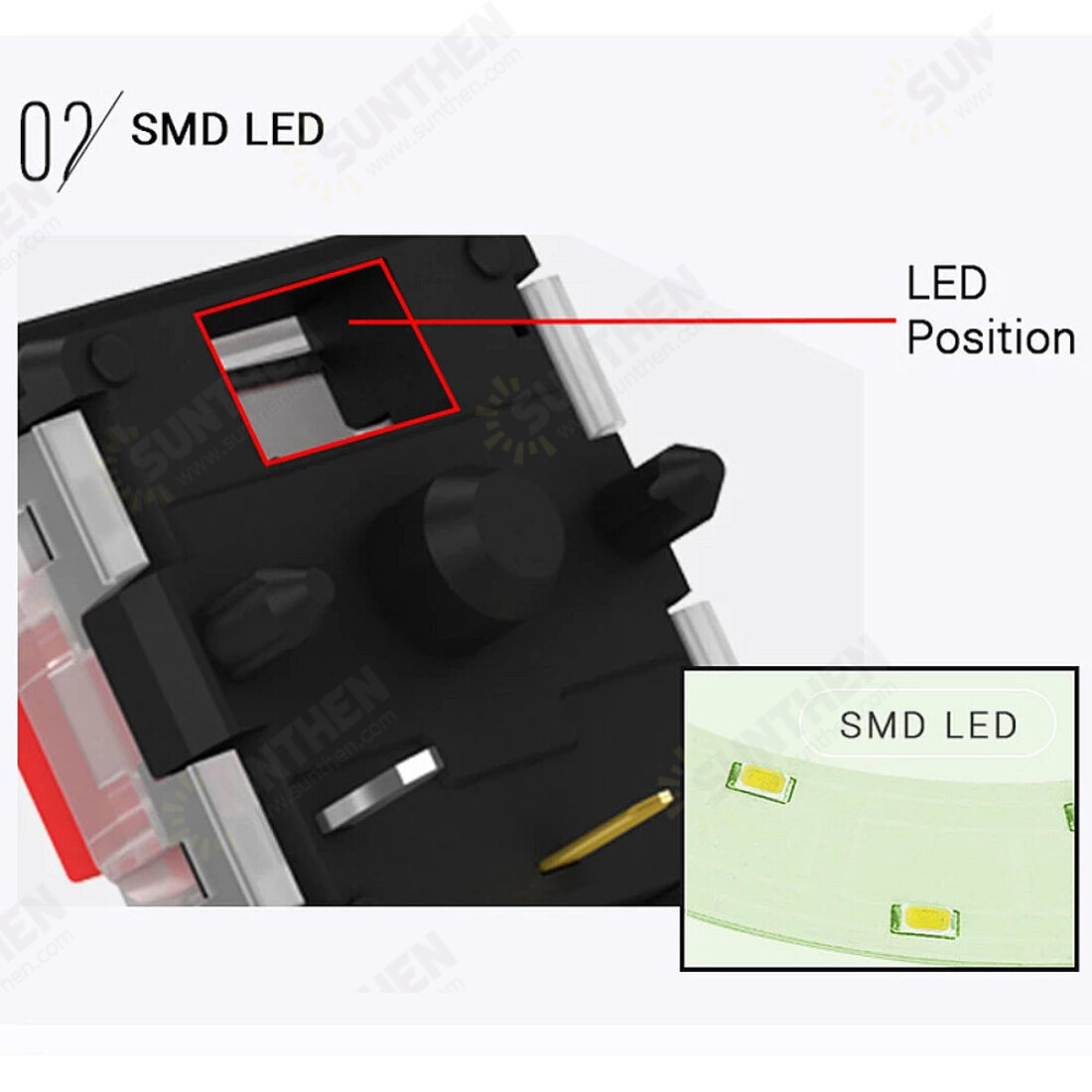 Low Profile Switch 1350 Chocolate Keyboard Switch RGB SMD Mechanical ...