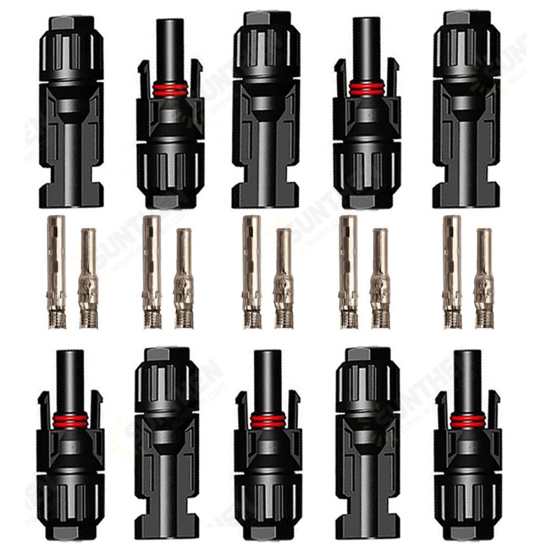Solar Panel Connector Male and Female 30A DC1000V Pair Plug Cable ...