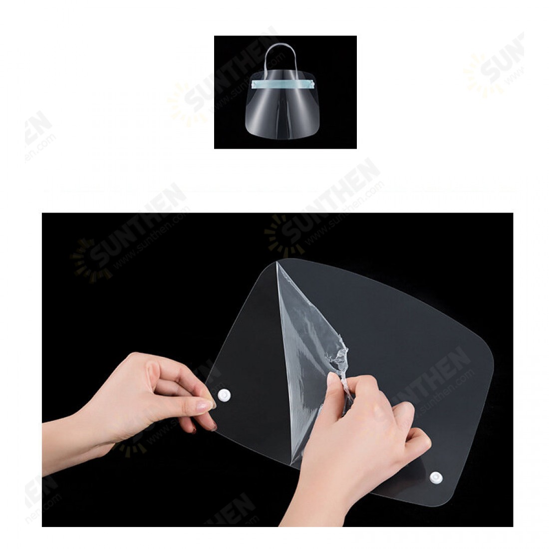 5PCS Adjustable Transparent Anti Splash Dust-proof Protect Full Face ...