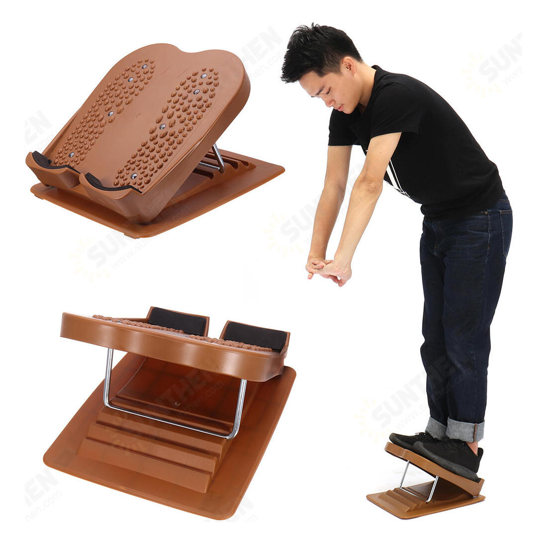 Adjustable Inclined Board Standing Lacing Pedals Home Yoga Exercise ...