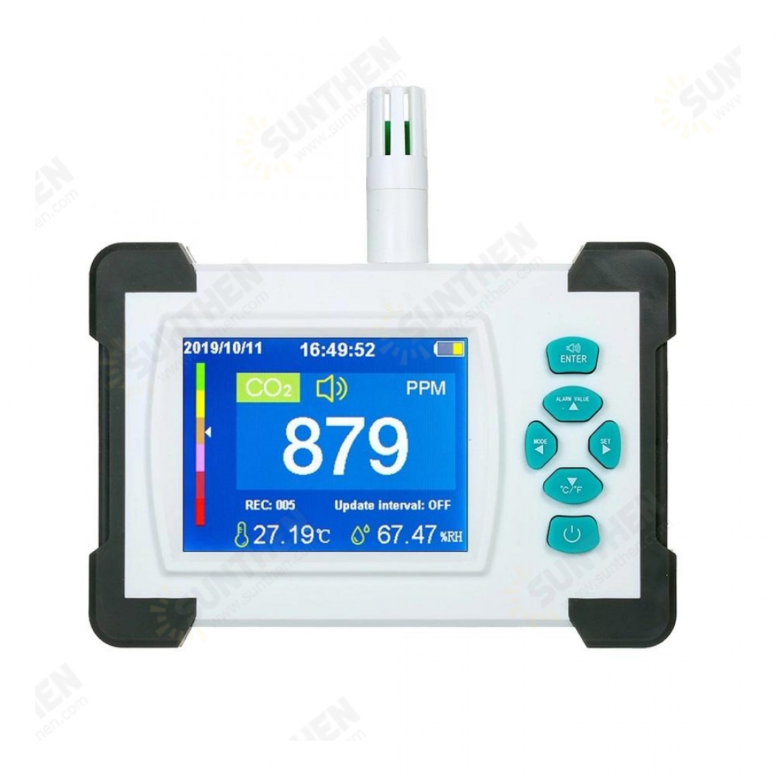 Carbon Dioxide Detector with Rechargeable Battery Portable CO2 Meter ...