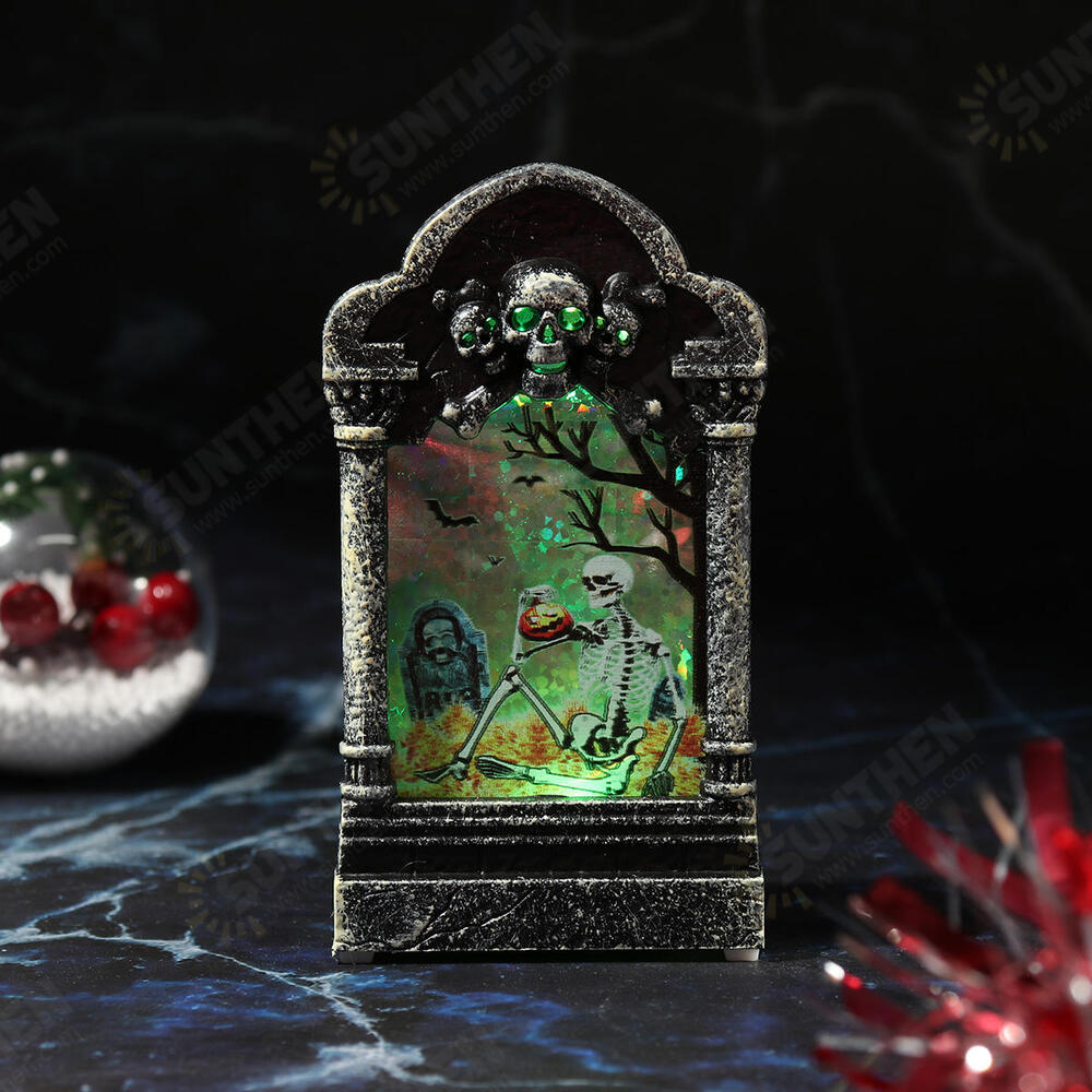 Halloween Gravestone Light Box Light Decorations Prop Tombstone LED ...
