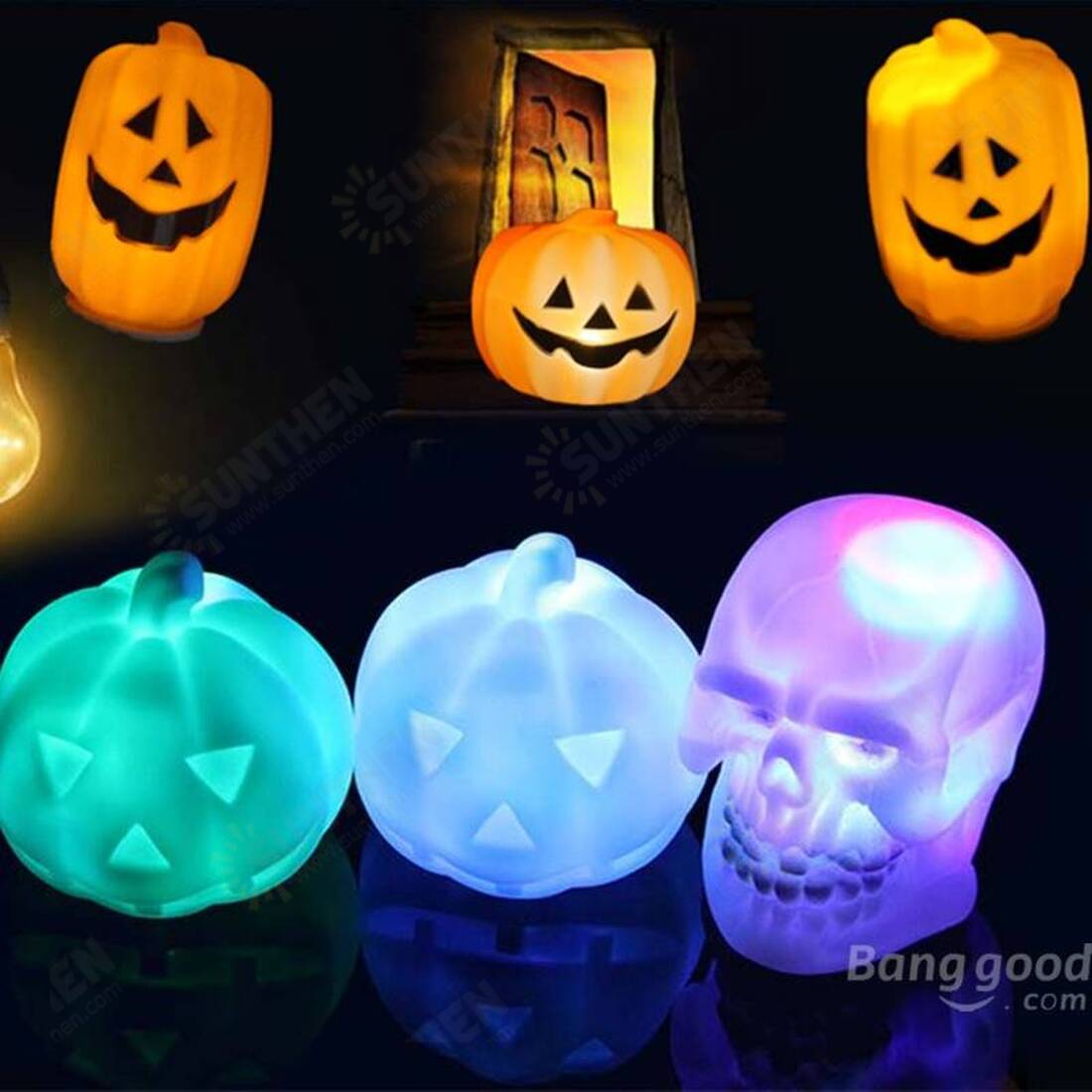 Halloween LED Pumpking Skull Lamp Light Halloween Party Decoration
