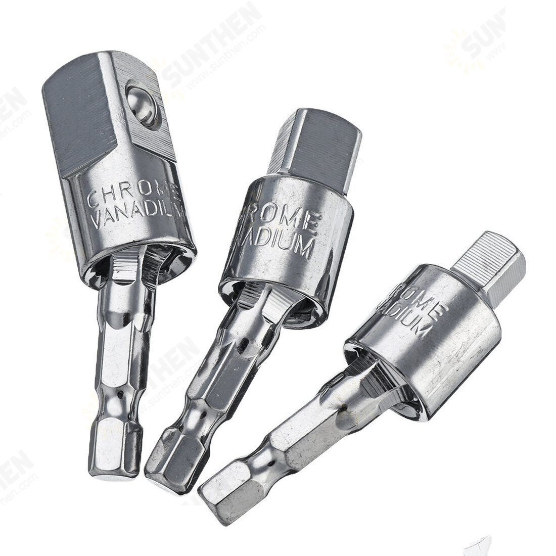 360 Degree Rotating Square Head Universal Adapter 1/4 3/8 1/2 Inch ...