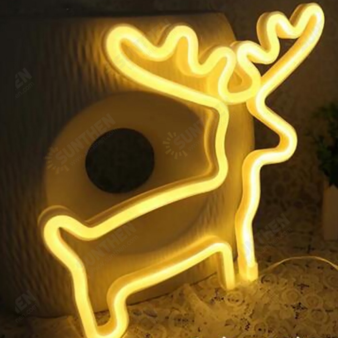 Battery+USB Neon Light Sign LED Lamp Shaped Night Light Art Wall Warm ...