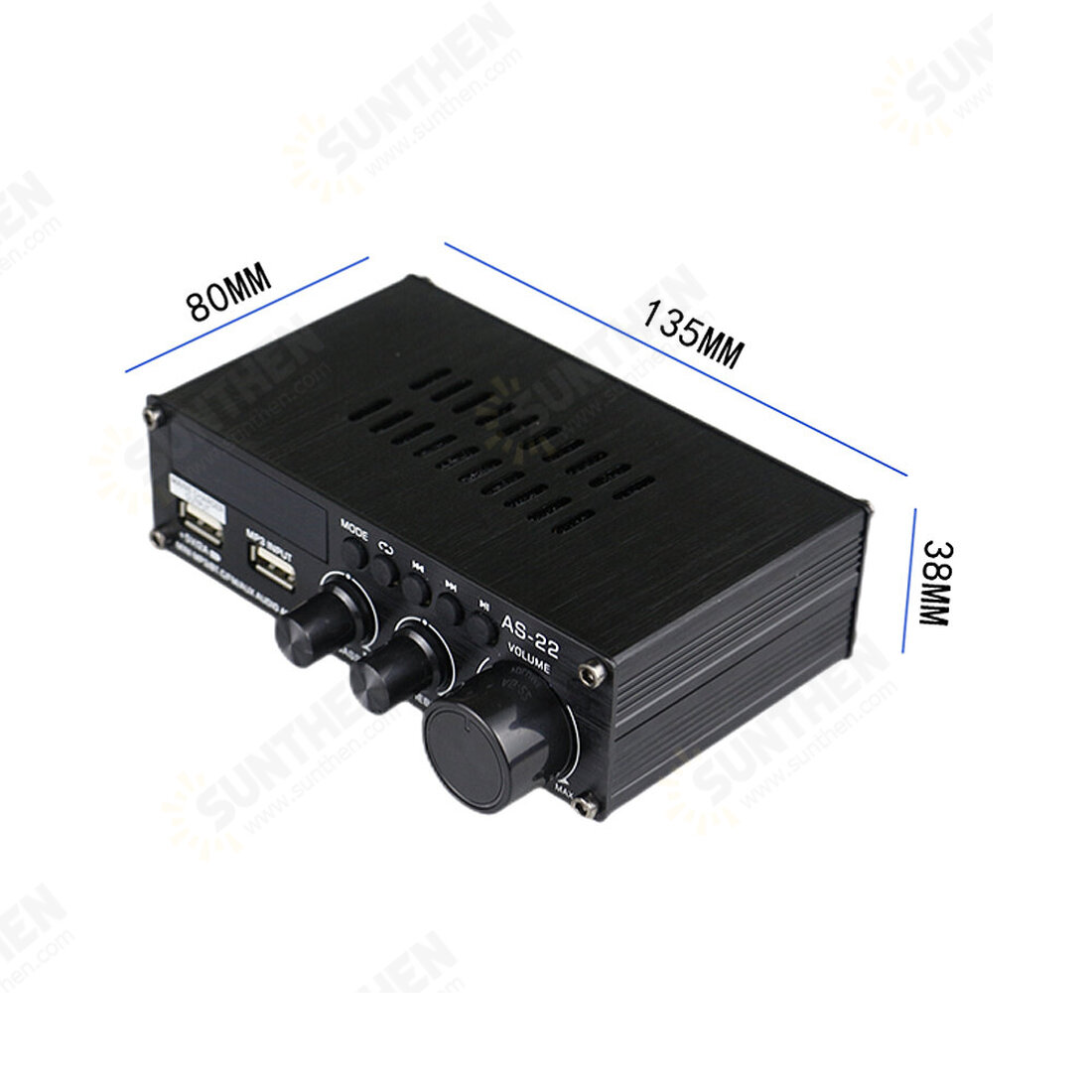 AS-22 Mini bluetooth Stereo Digital Amplifier 45W MAX RMS 300W Hi-Fi ...