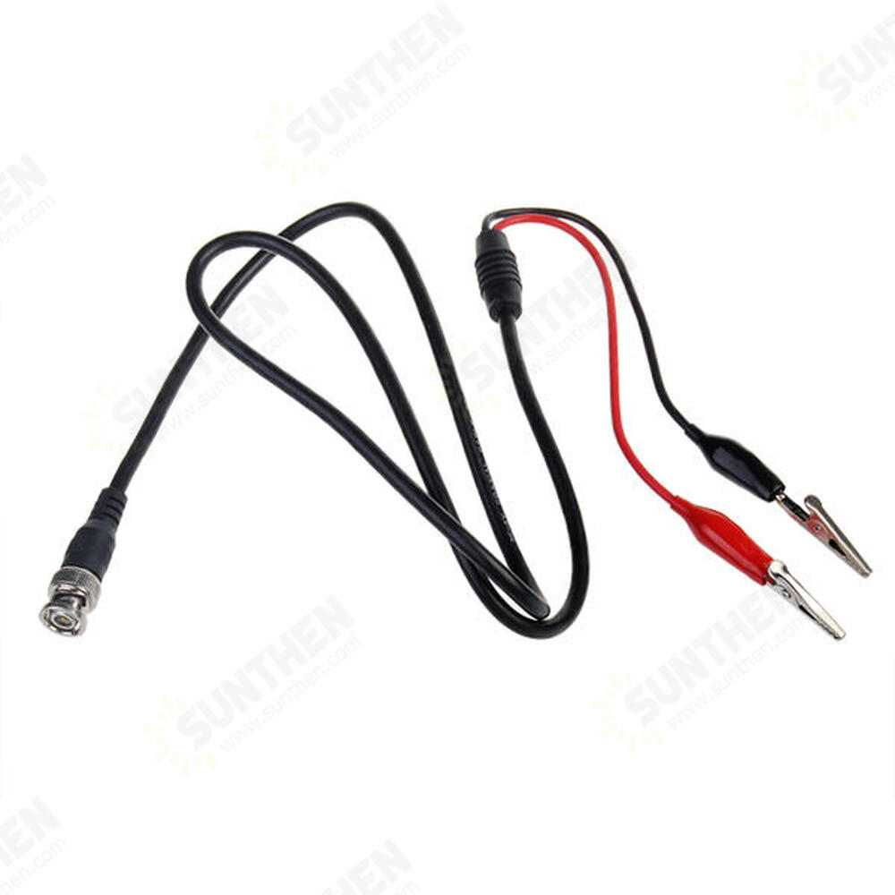 BNC Male Jack To Dual Alligator Clip Oscilloscope Test Probe Cable