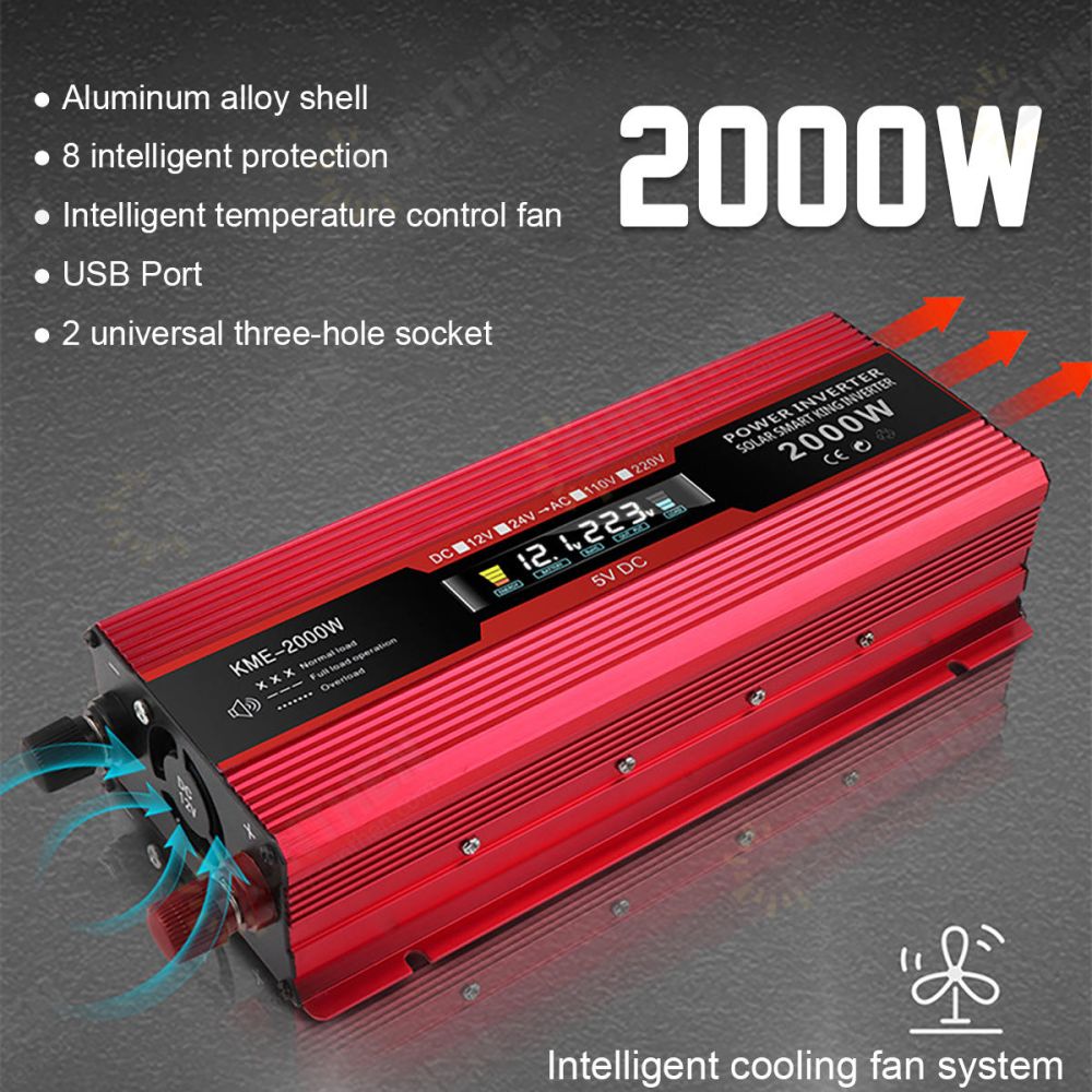 KME-2000W LCD Solar Inverters Anti-reverse Protection Inverter Modified ...