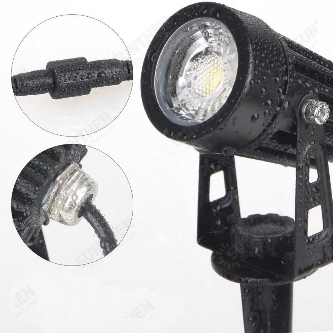 T-SUN LED Outdoor Spotlights Waterproof US UK Plug Landscape Lighting ...