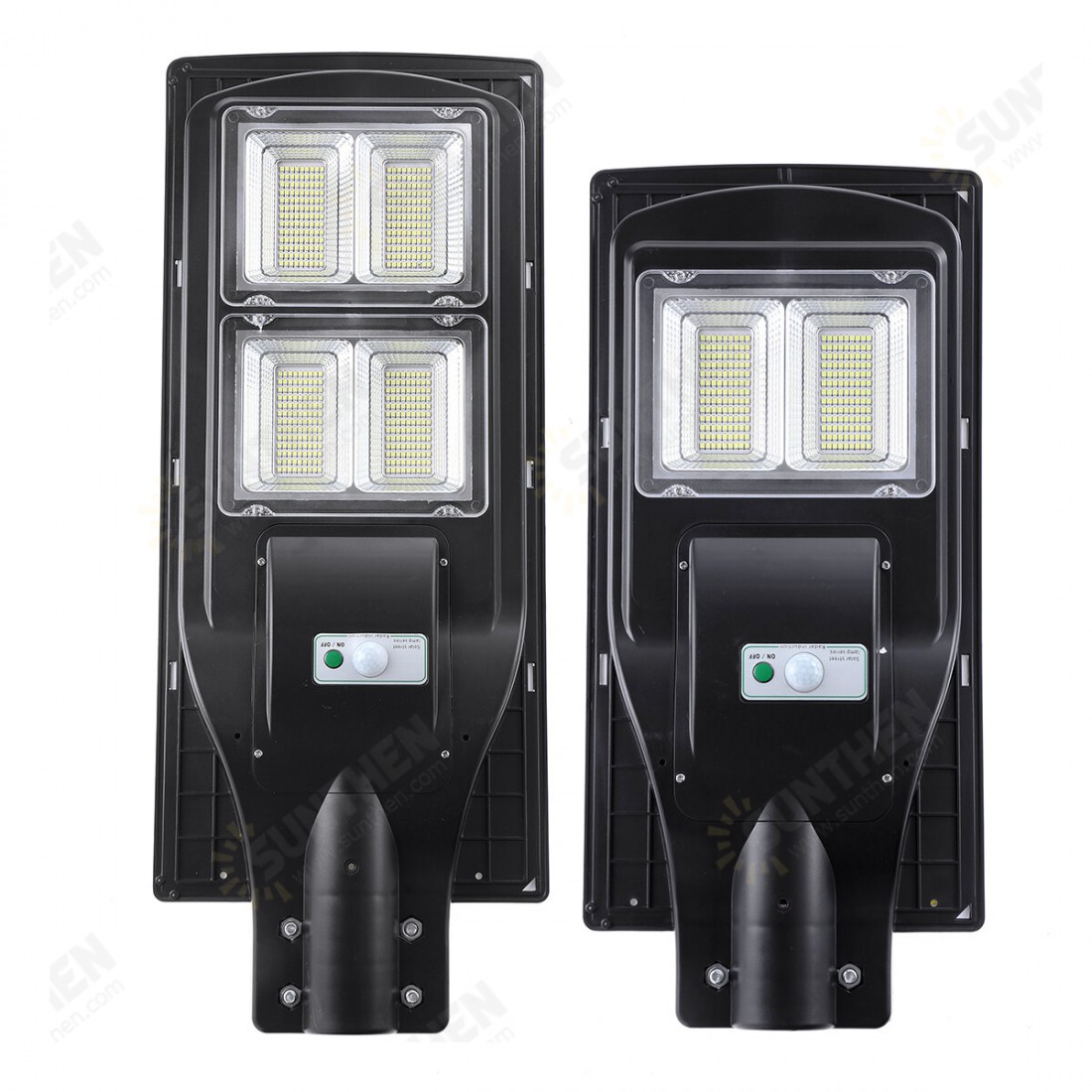 234/468 LED Solar Powered Street Lights Outdoor Remote Control Security ...
